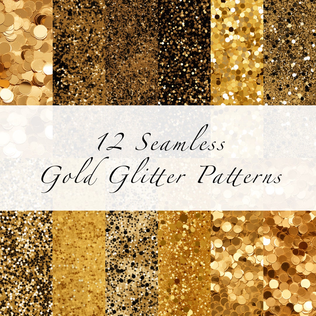 Gold Seamless Patterns | Gold Glitter, Sequins, Sparkle Designs Digital ...