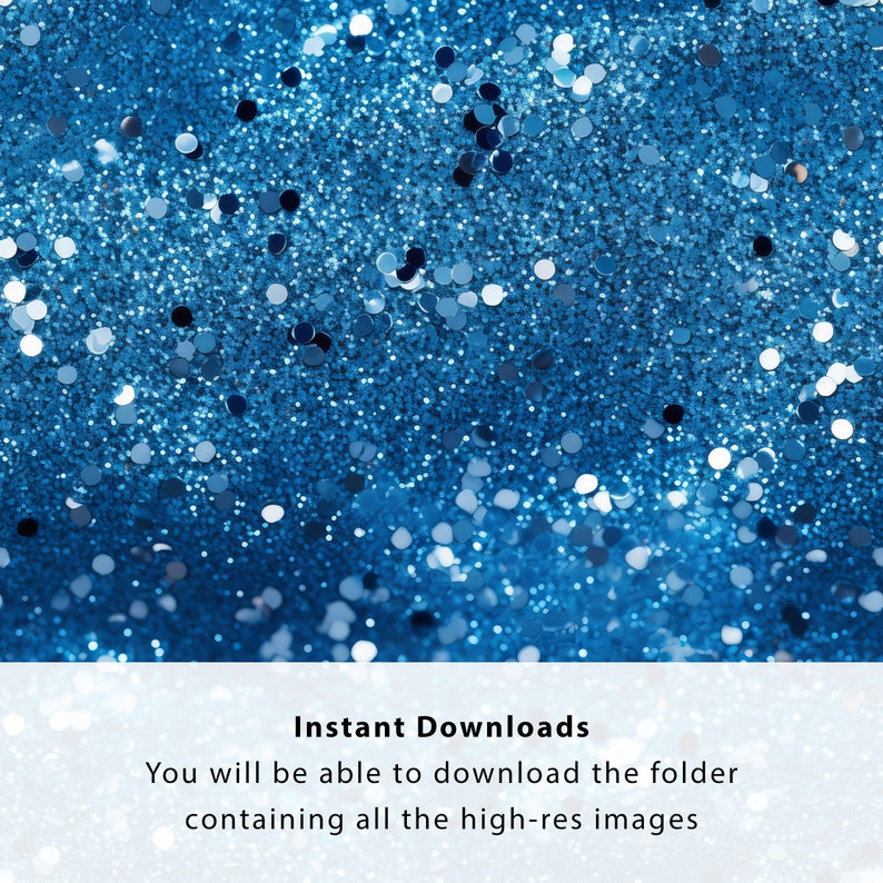 Blue Glitter Seamless Digital Paper | Blue Sequin & Shimmery Digital ...