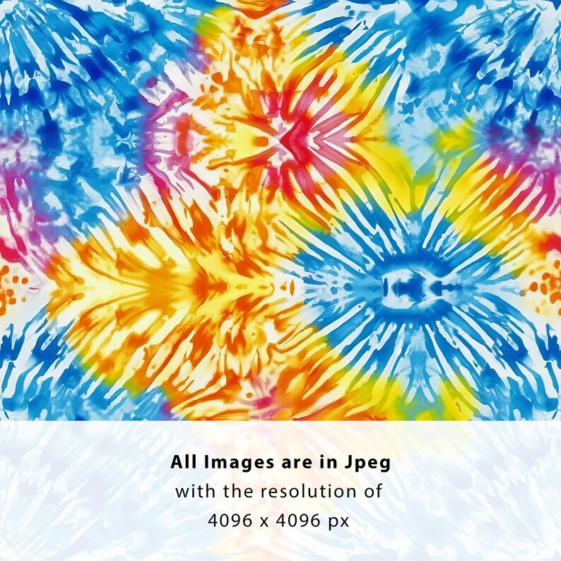 Tie Dye Seamless Digital Patterns | High Res Tie Dye Digital Paper ...