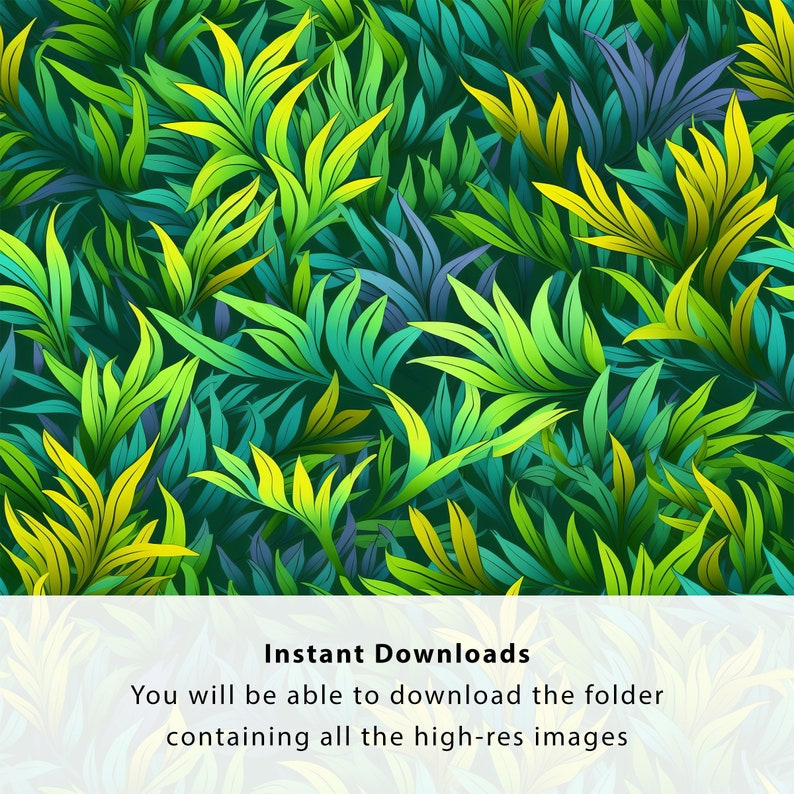 Green Grass Digital Paper | Seamless Digital Grass Patterns and ...