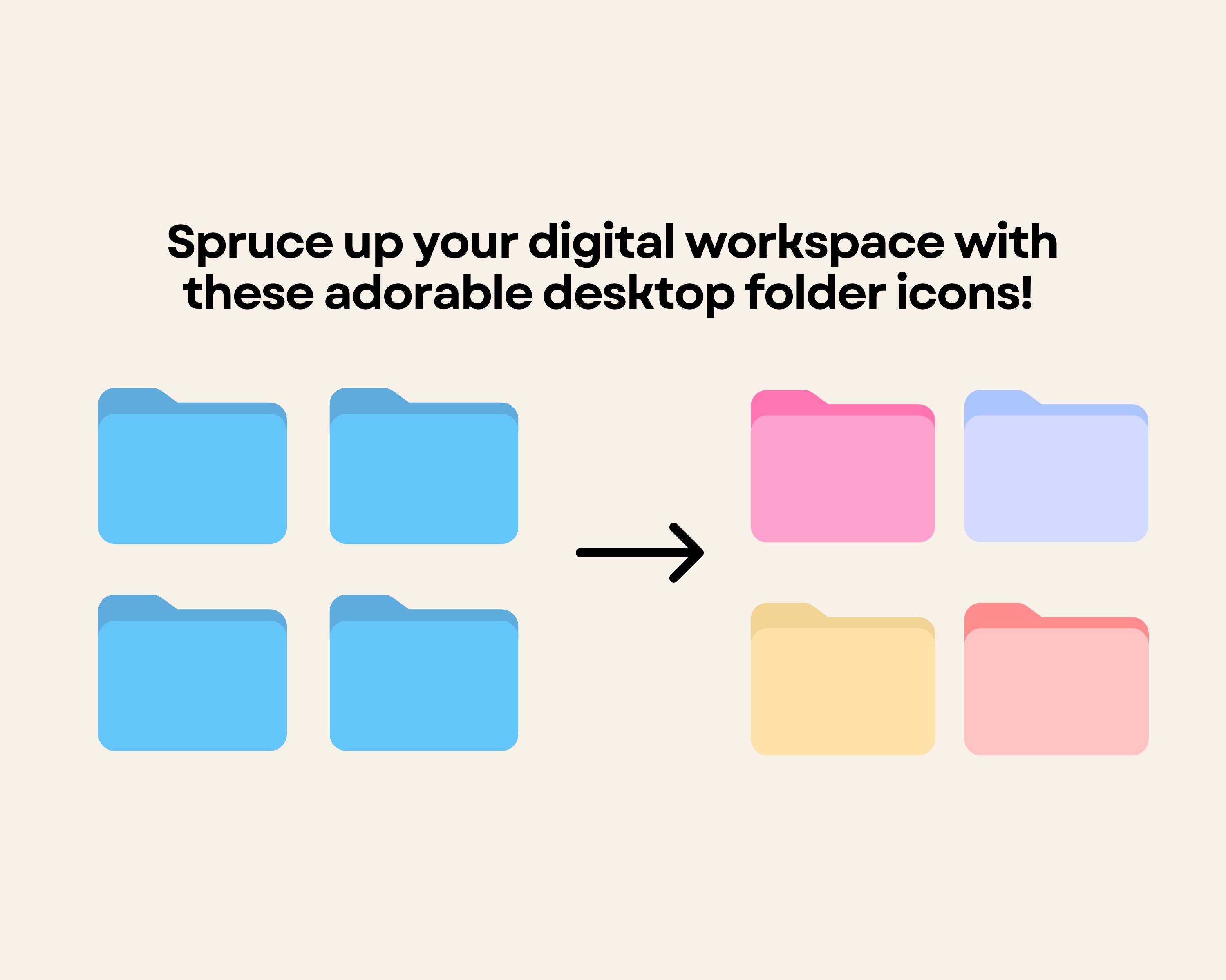 10 Folder Desktop Icons for Mac - Etsy