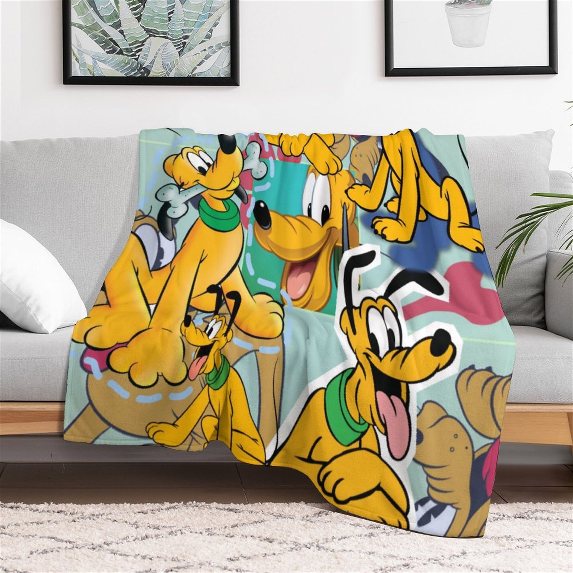 Customized Disney Pluto Blanket Personalized Flannel Couch Nap Blanket sold by Lark Ecstatic ...
