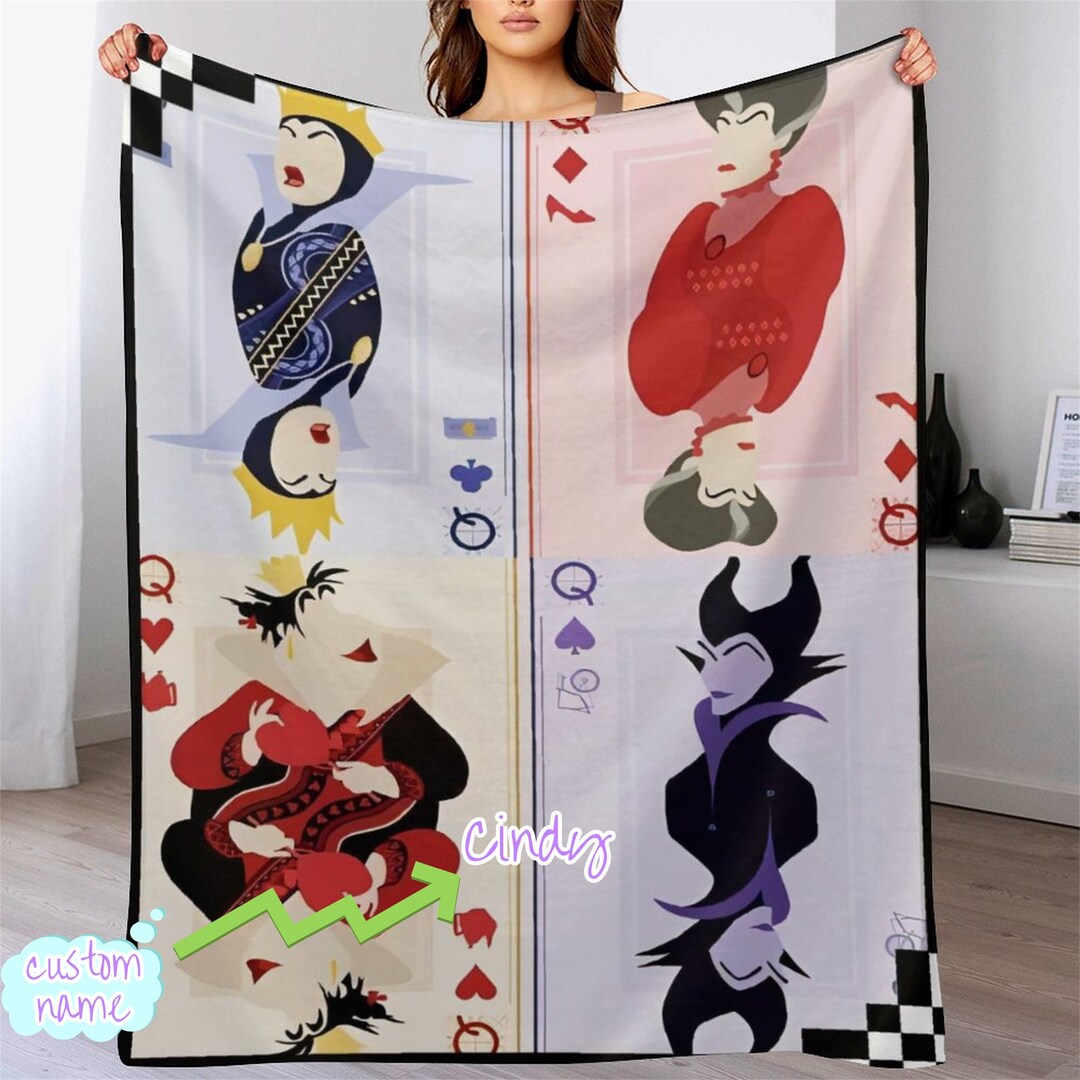 Customized Disney Villains Blanket Personalized Flannel Couch Nap ...