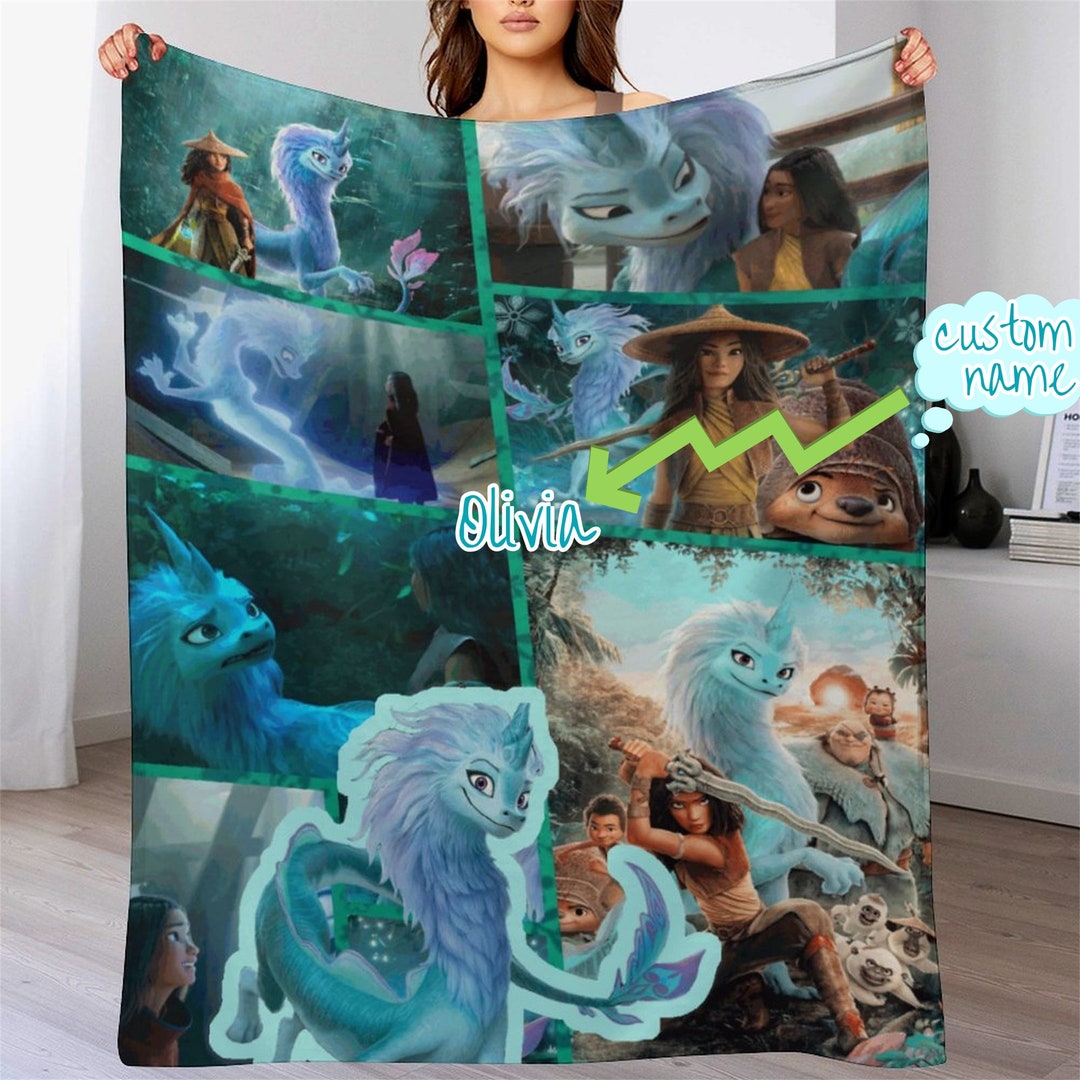 Customized Raya and the Last Dragon Blanket Personalized Flannel Couch ...