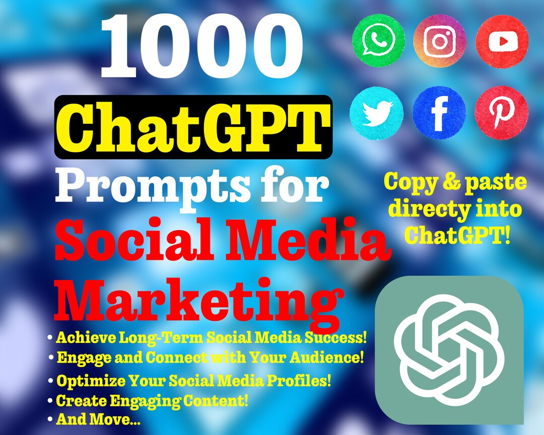1000 Chatgpt Prompts for Social Media Marketing, Facebook, Instagram ...
