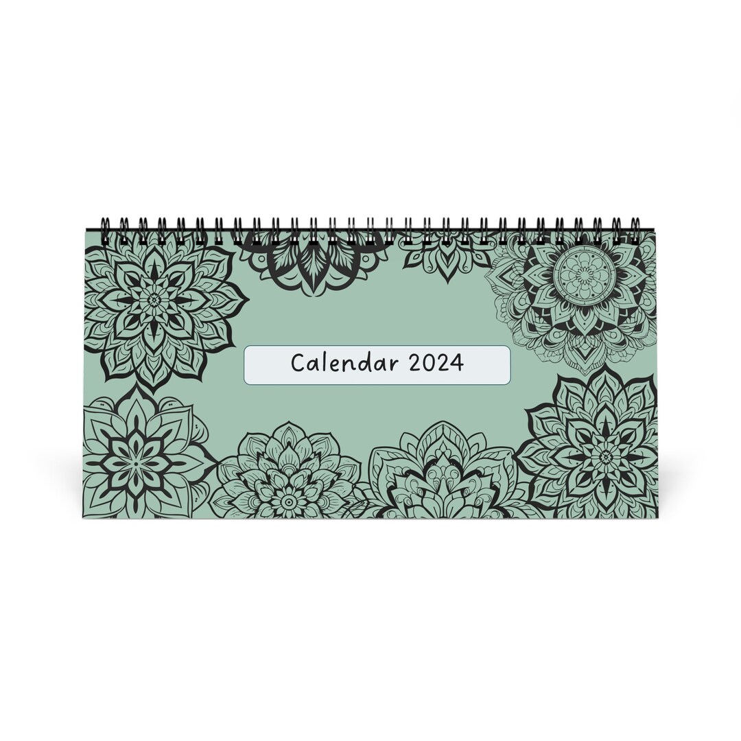 2024 Mandala Green Desk Calendar: Serenity in Every Month - Etsy UK