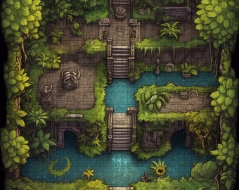 Enigmatic Forest Shrine Digital Battlemap for Dnd 5e, Roll20, Fantasy ...