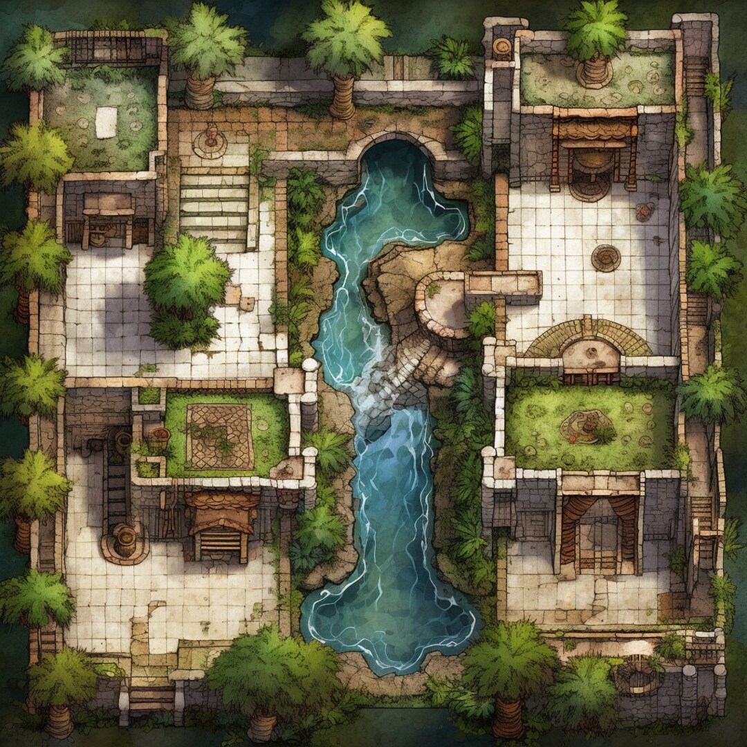 Lost City of Eldoria Digital Battlemap for Dnd 5e, Roll20, Fantasy ...