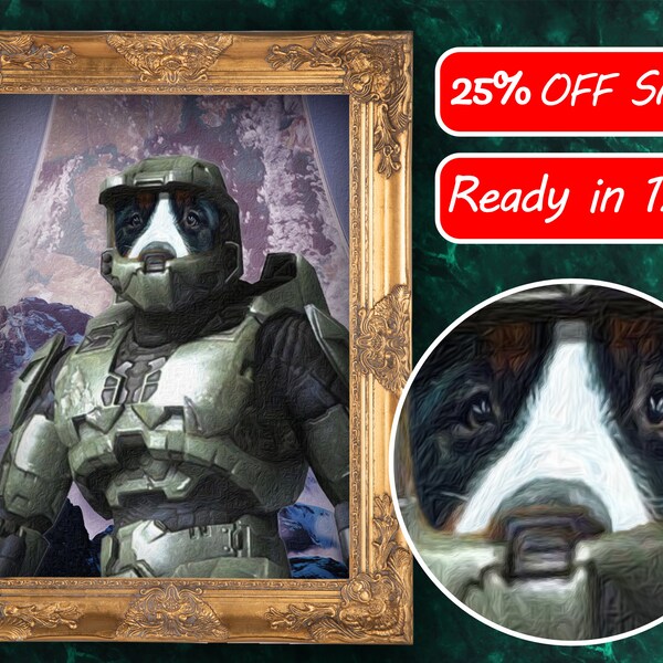 Halo Custom Portrait - Etsy