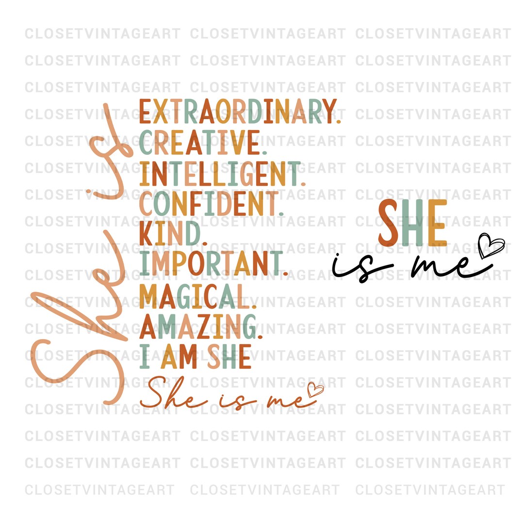 She is Me PNG Bible Verse Png Woman Affirmation Png - Etsy
