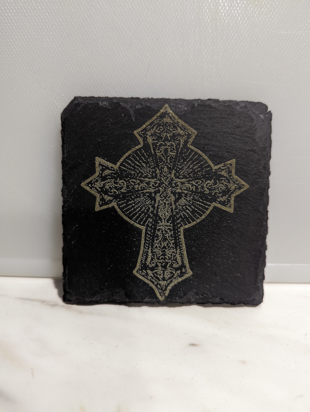 Custom Slate Coaster. Laser Engraved Tile. - Etsy
