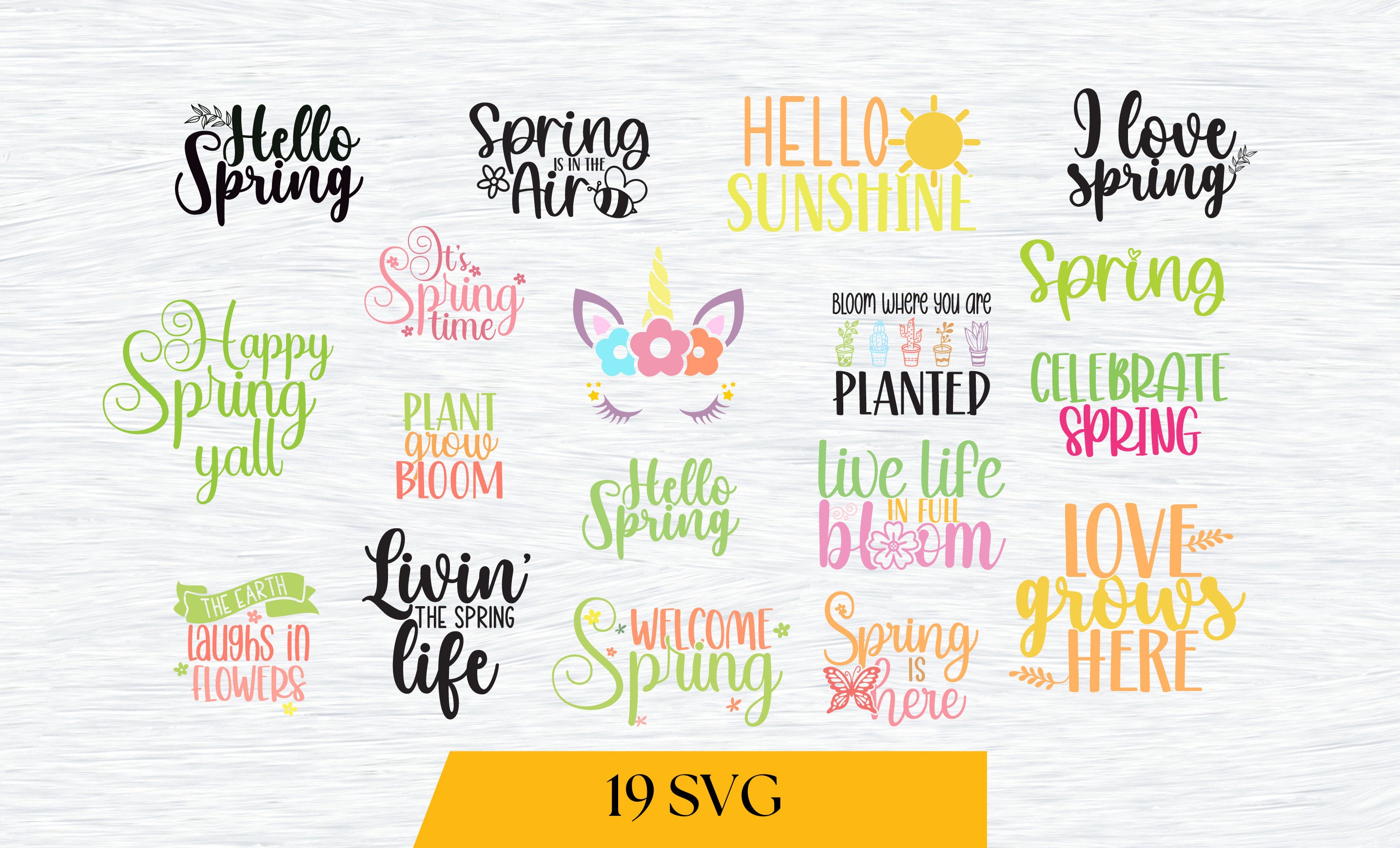 Spring Svg Bundle, Hello Spring Svg, Spring is Here Svg, Welcome Spring ...