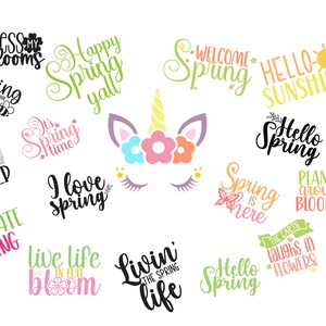 Spring Svg Bundle, Hello Spring Svg, Spring is Here Svg, Welcome Spring ...