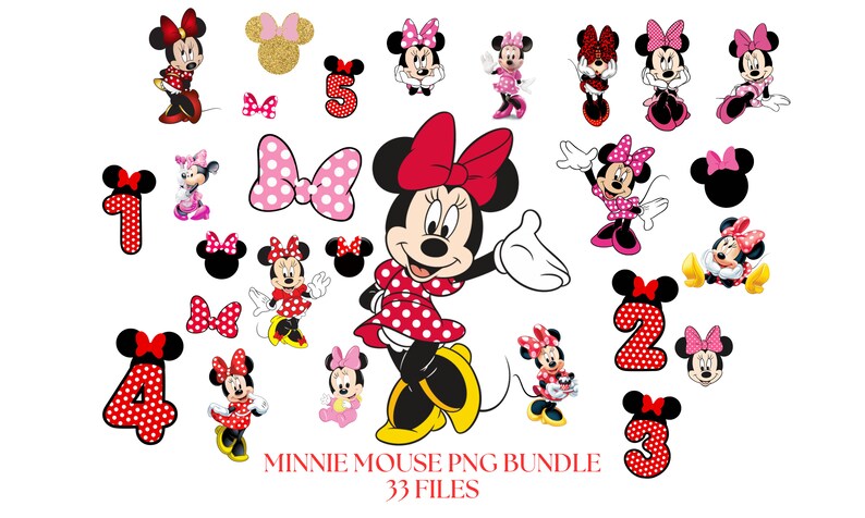 Minnie Mouse Birthday Princess Png Mickey Mouse Clubhouse - Etsy