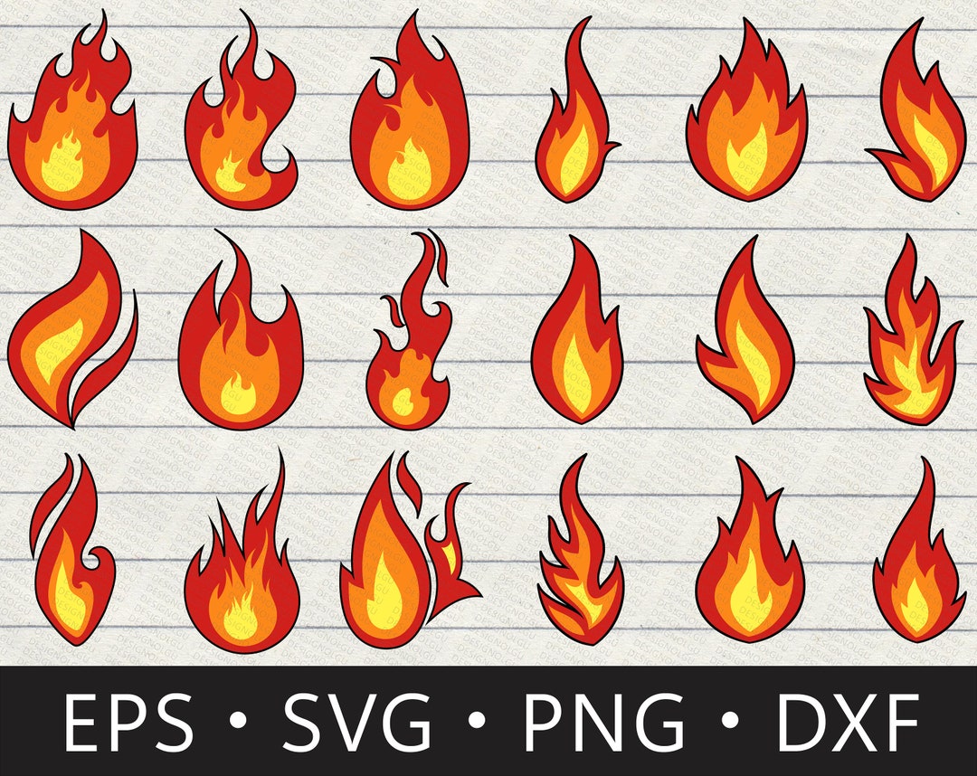 Fire SVG Bundle / Fire Clipart / Fire Svg Files / Fire Flames - Etsy Canada