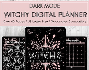 Witch Daily Planner Printable Pages Rainbow Witch Planner - Etsy