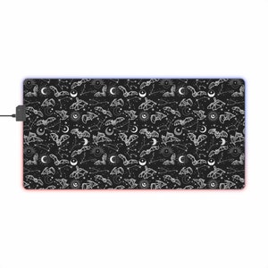 Gothic Bats LED Gaming Mouse Pad | Celestial Bats Gaming Mat | Gothic ...