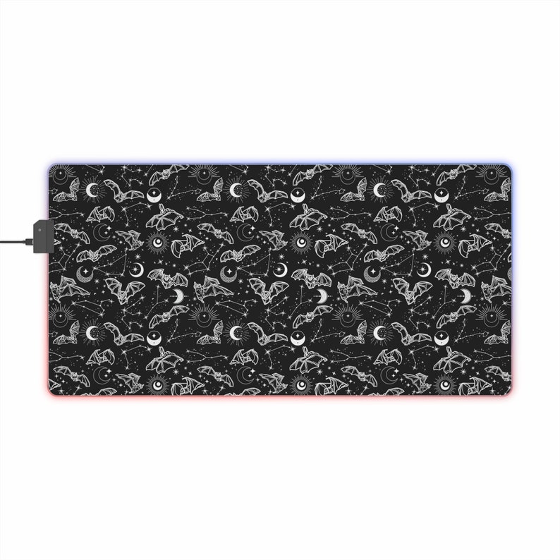 Gothic Bats LED Gaming Mouse Pad Celestial Bats Gaming Mat Gothic ...