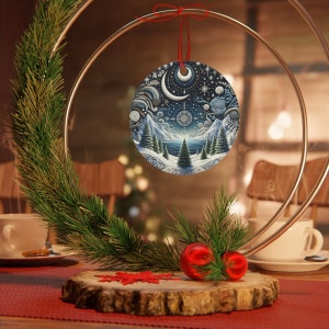 Winter Solstice Yule Tree Ornament | Metal Ornaments | Christmas Tree ...