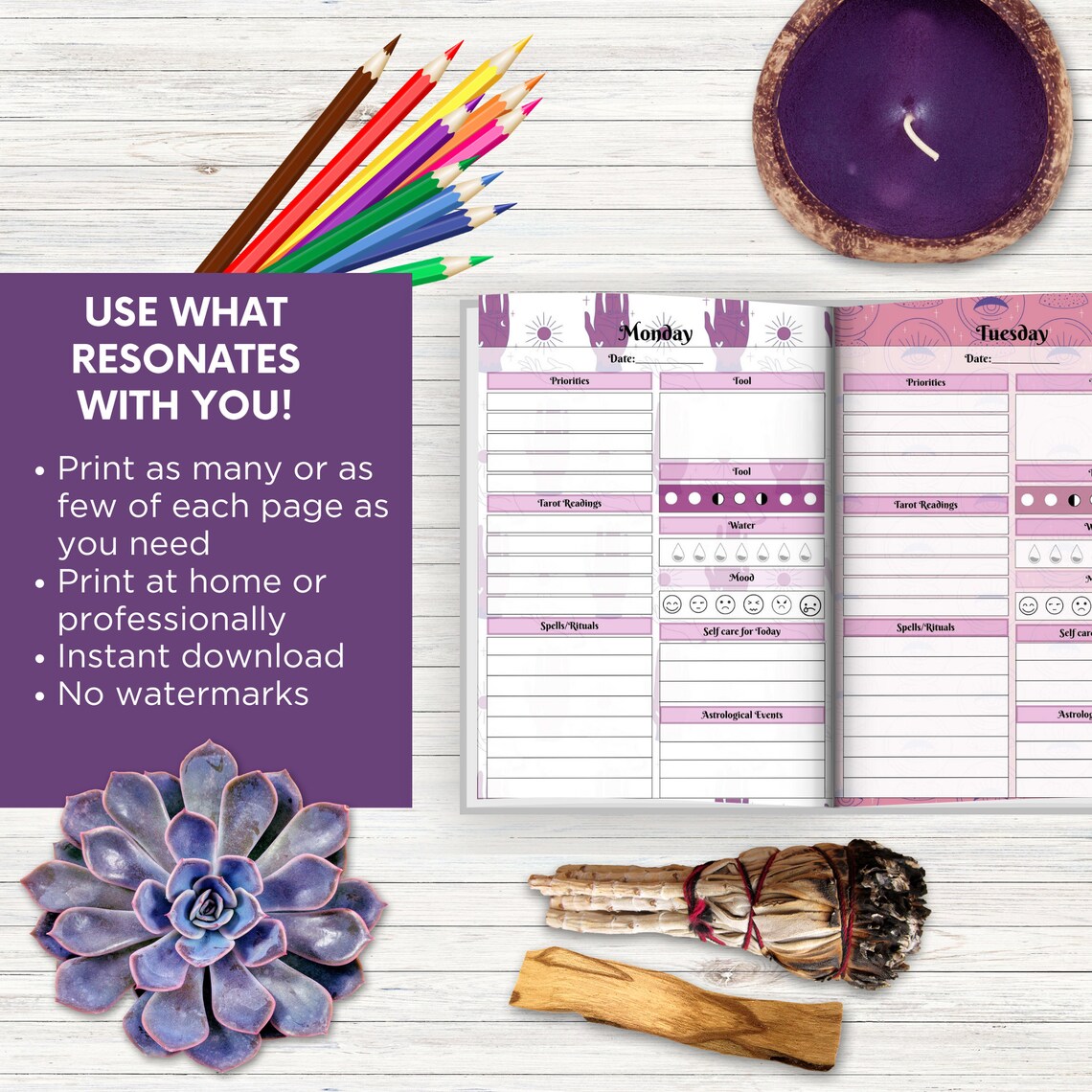 Witchy Printable Planner | Witch's Ultimate Planner | Witch Printables ...
