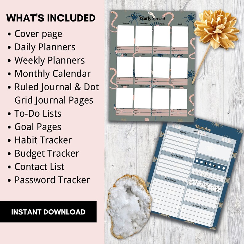 Witch's Planner Printable Boho Witch's Ultimate - Etsy