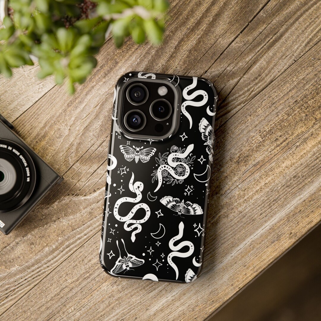Witchy Snakes Magsafe Tough Cases for iPhone | Death Moth Goth Phone ...