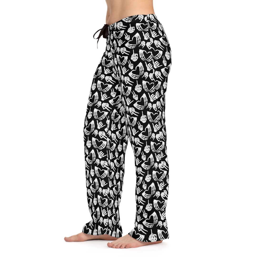 Skeleton Hands Women's Pajama Pants | Gothic PJ Bottoms | Couple ...