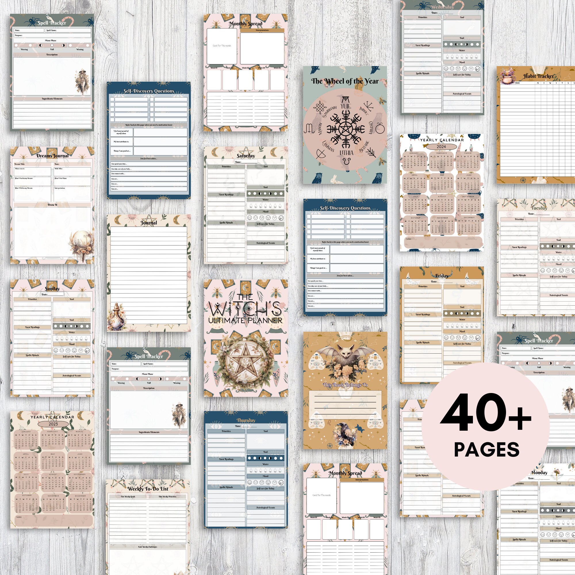 Witch's Planner Printable Boho Witch's Ultimate - Etsy