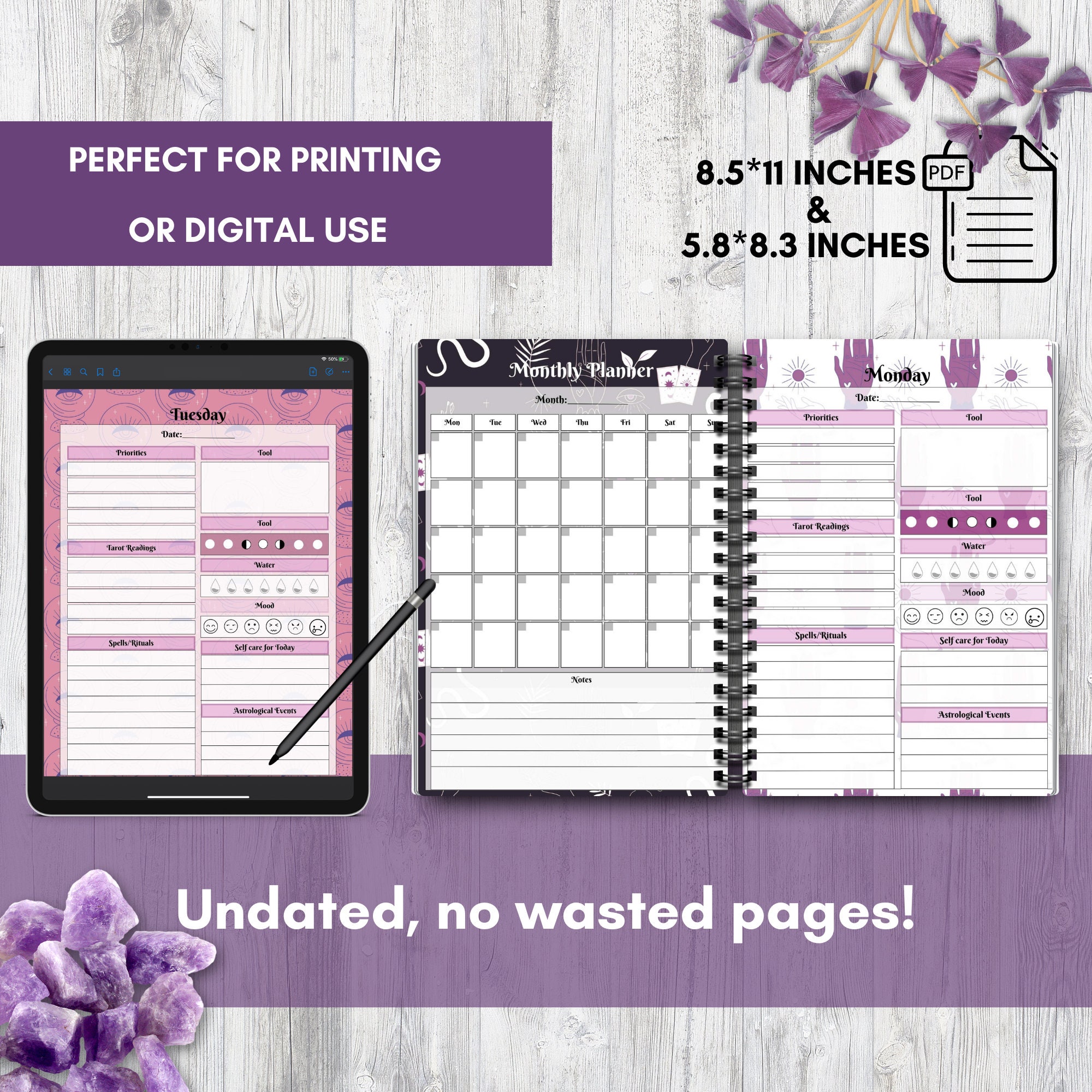 Witchy Printable Planner | Witch's Ultimate Planner | Witch Printables ...