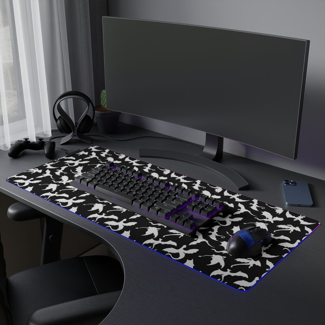 Dragon LED Gaming Mouse Pad | RGB Gaming Desk Mat | Bookish Merch ...