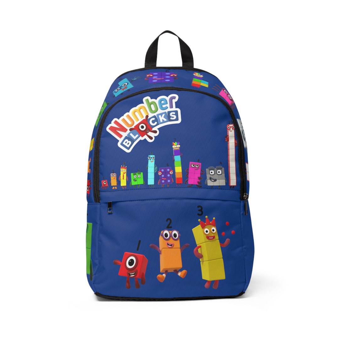Numberblocks Backpack Kids School Bag Cartoon Character - Etsy