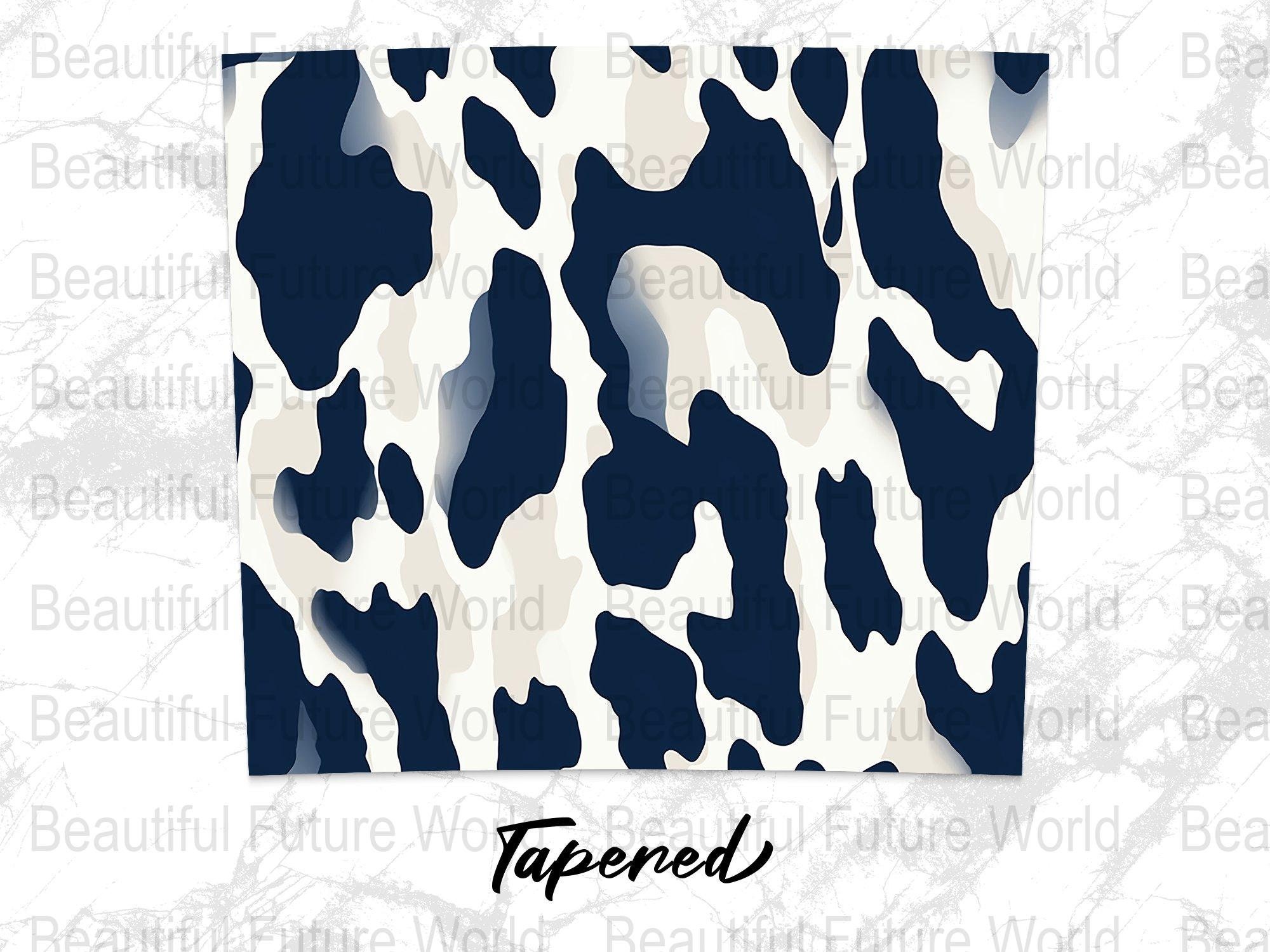 Dark Blue and White Cow Print Light and Blue Print Farm - Etsy