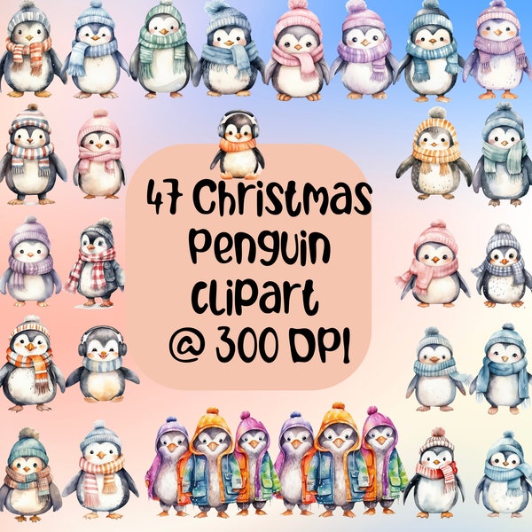 Penguin Clipart - Etsy
