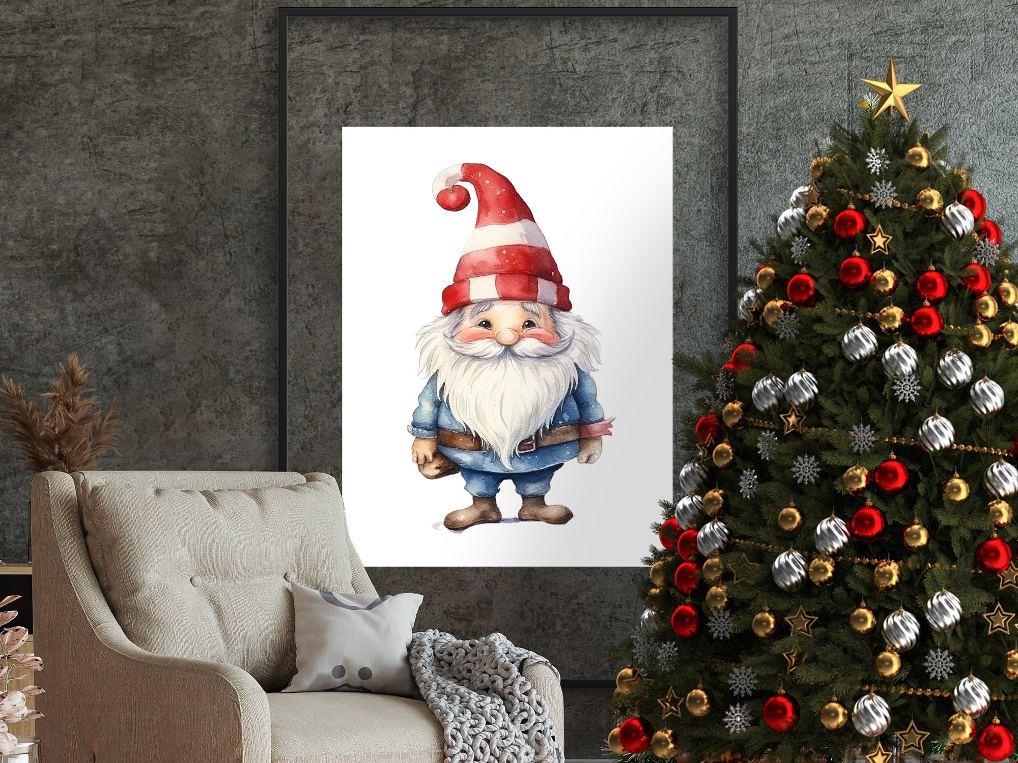Watercolor Christmas PNG Clipart Bundle for Crafts - Includes Elves ...