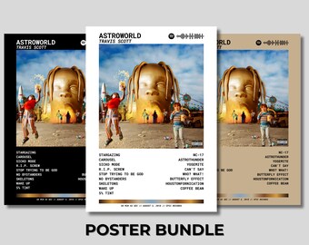 Astroworld Travis Scott Album Poster Music Art Digital File Wall Decor Instant Download Printing ...