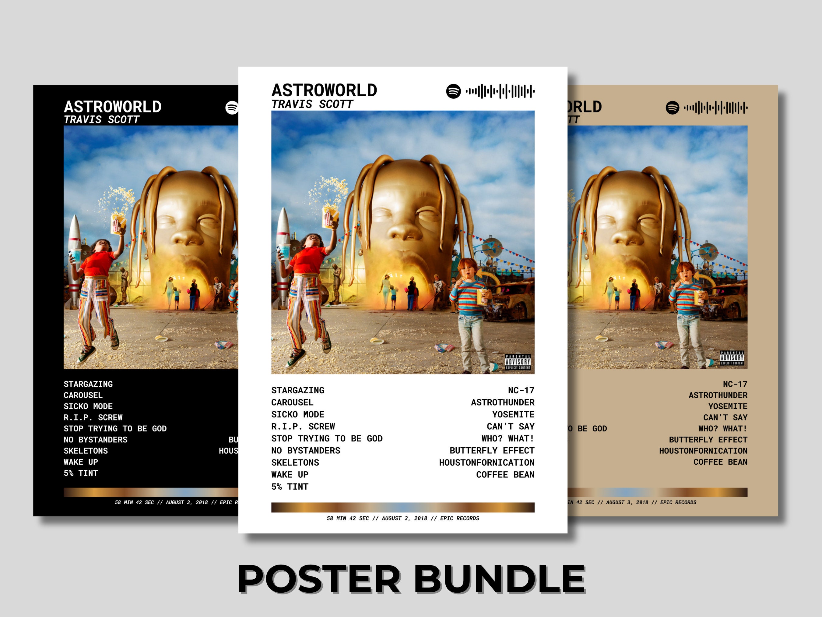 Travis Scott ASTROWORLD Album Poster Bundle Digital - Etsy
