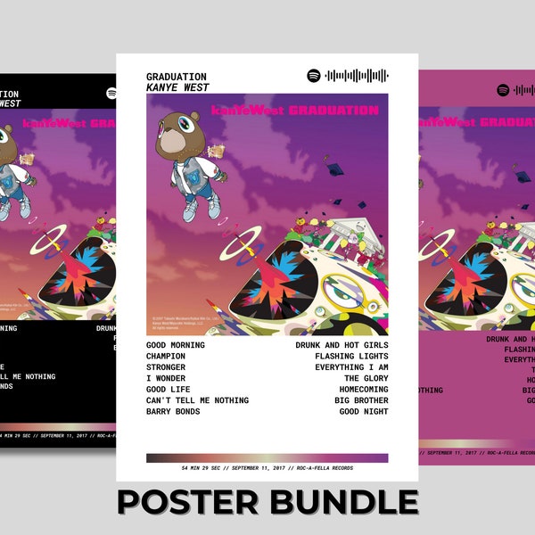 Graduation Tracklist - Etsy