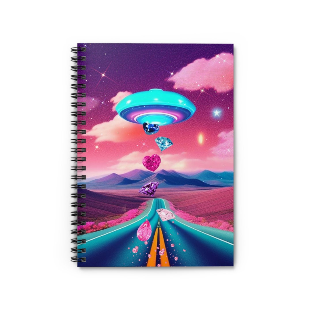 UFO Journal, Flying Saucer Journal, Hardcover Journal, Abstract Art ...