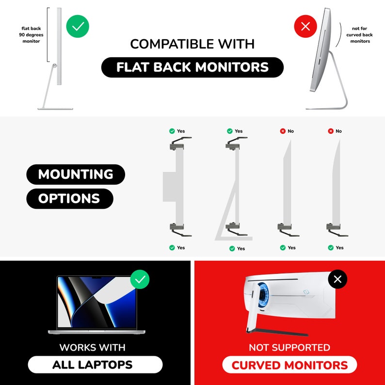 Calibra Monitor Clip - Universal Webcam Mount Compatible With Logitech ...