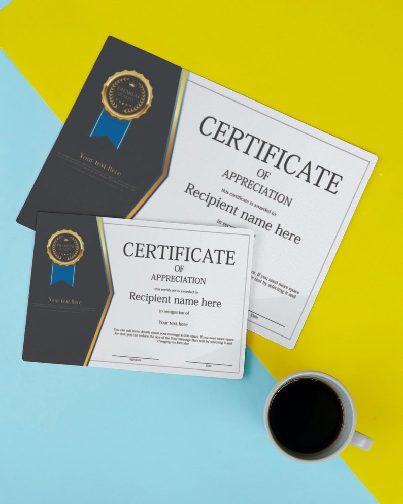 Graduation Certificate , Printable Certificate Template, Digital ...