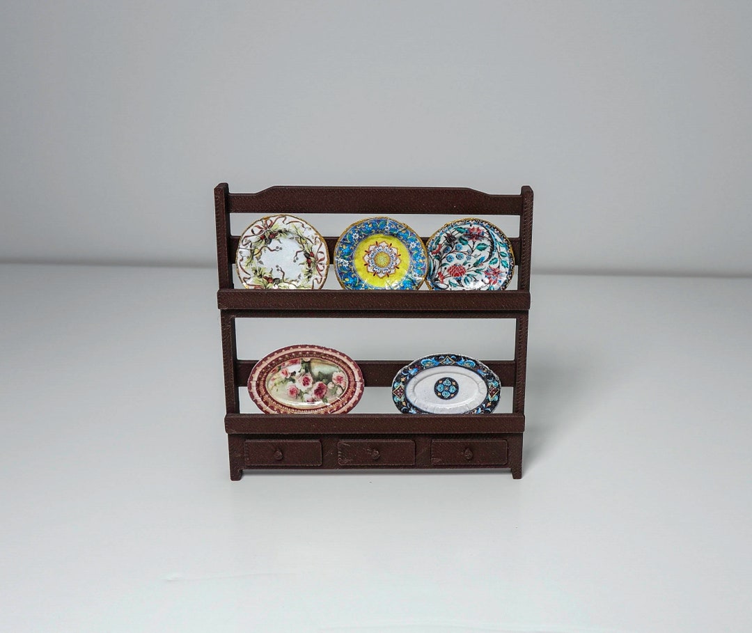 1/12 Scale Miniature Plate Display Shelf. 3D Printable Model. - Etsy