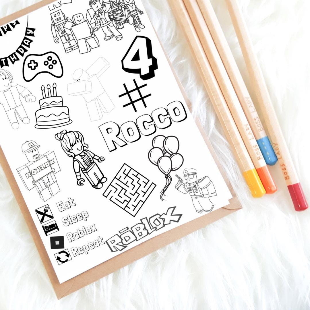 Roblox Coloring Sheet - Etsy