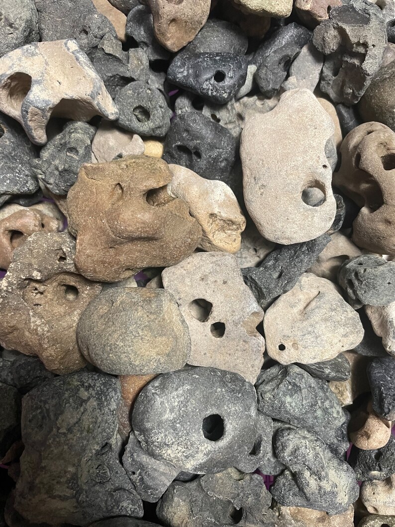 20 Assorted Natural Hag Stones - Etsy