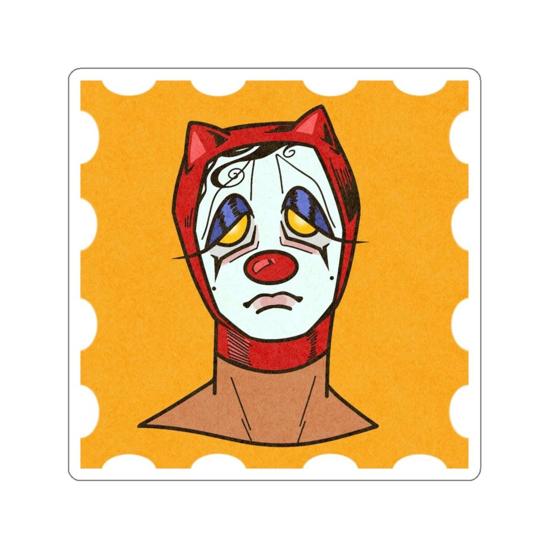 Devil-horned Clown Sticker - Etsy