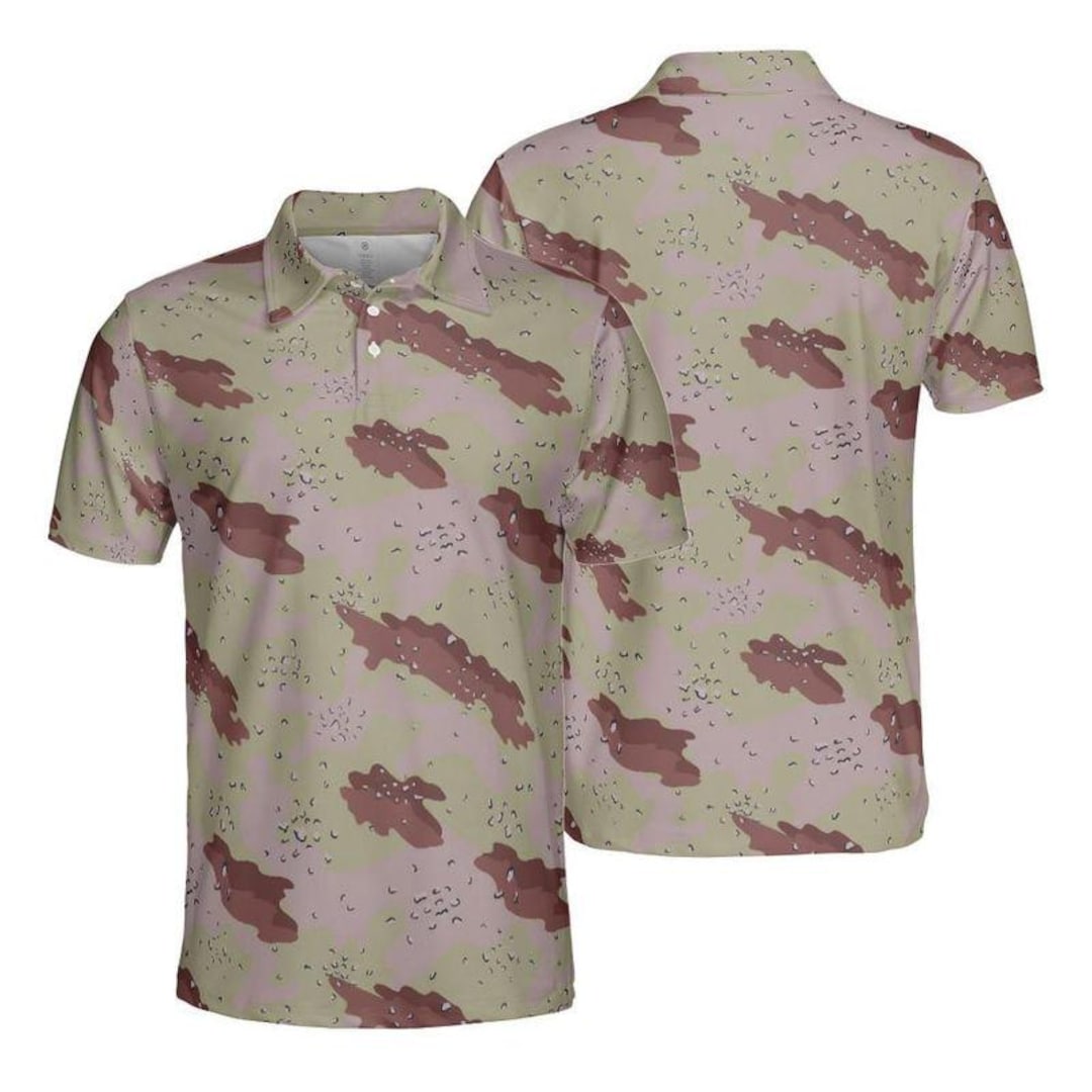 Desert Camo Chocolate Chip Performance Golf Polo - Etsy