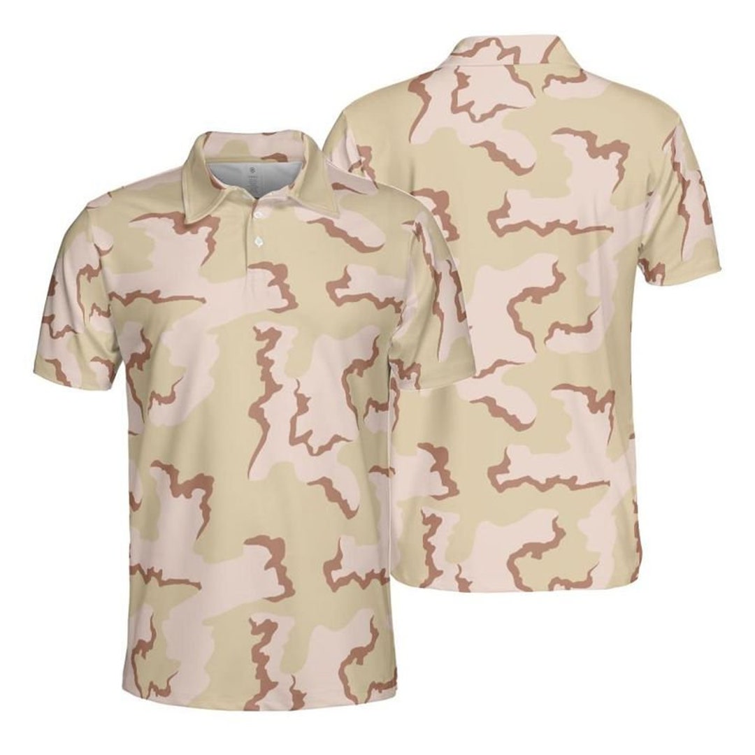 Tri Color Desert Camo Performance Golf Polo - Etsy