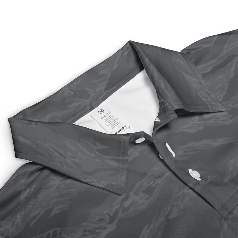 Black Tiger Stripe Camo Golf Polo Lightweight - Etsy