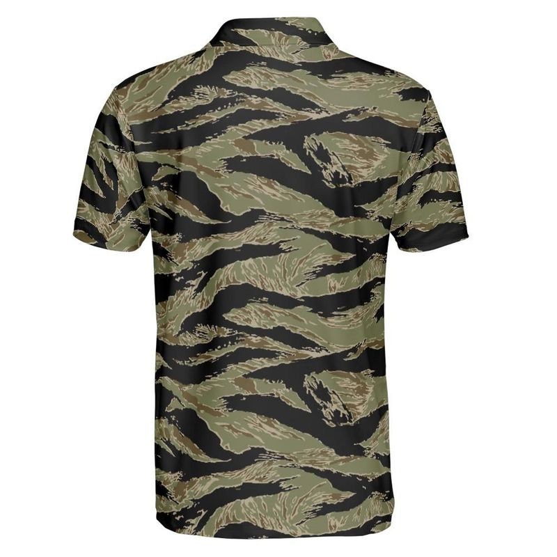 Rhodesian Jungle Tiger Stripe Camo Golf Polo Designed & Sold By Barbara ...