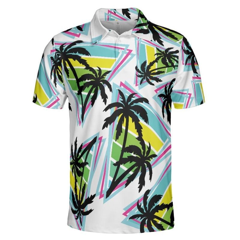 Retro Palm Trees Golf Polo sold by Baranovskaya Sasha | SKU 1190052 ...