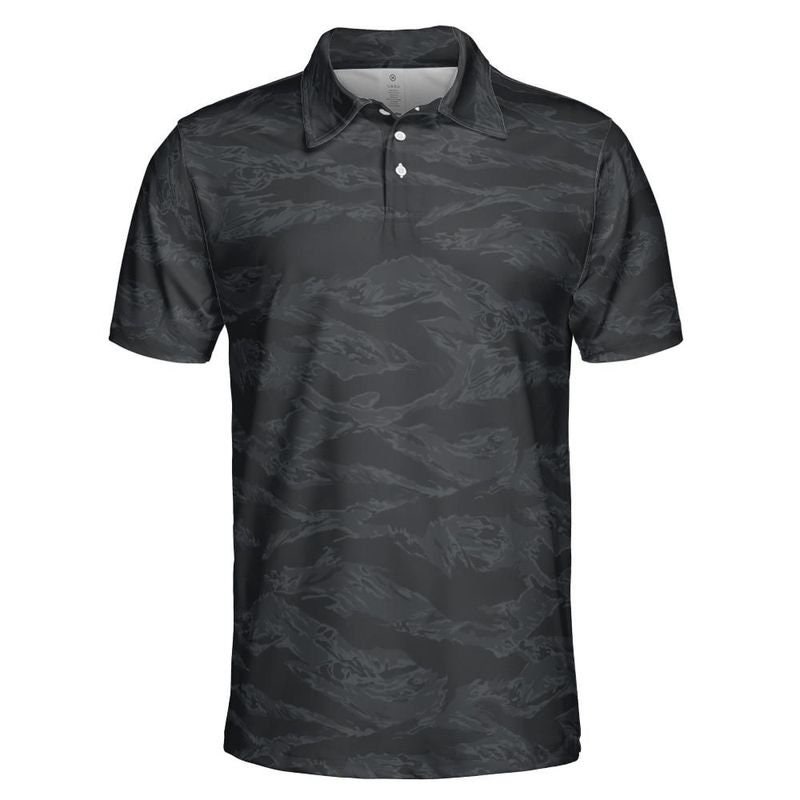 Black Tiger Stripe Camo Golf Polo Lightweight - Etsy